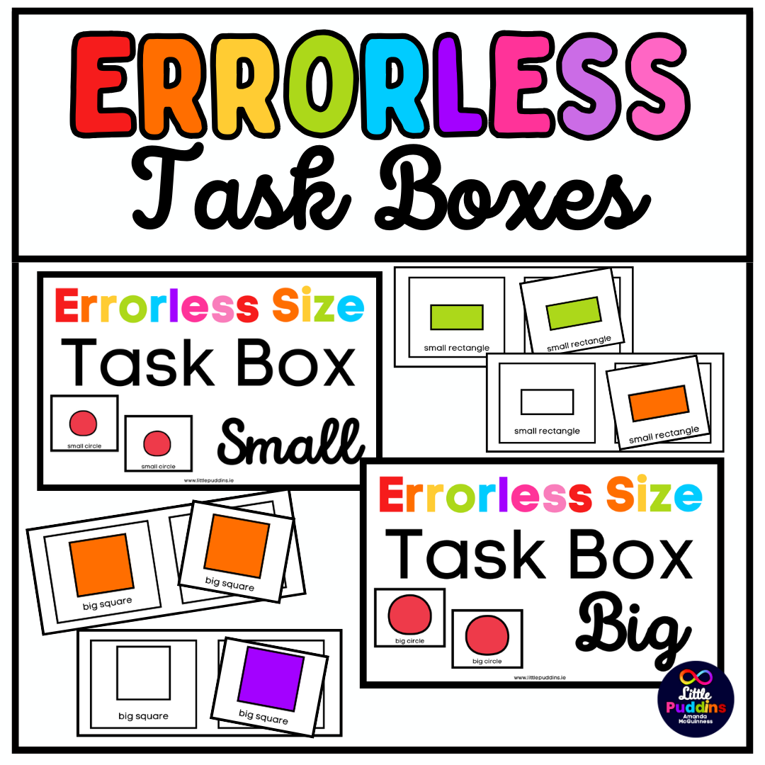 Small v Big Errorless Learning Task Cards for Autism Special Education ...